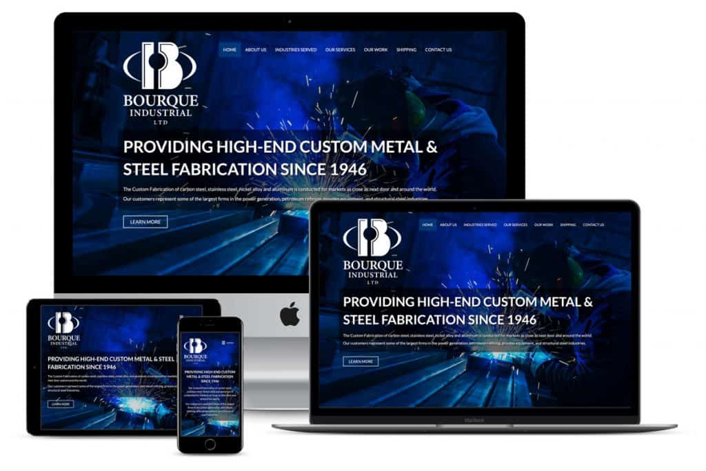 Website Design | Bourque Industrial | Saint John - The Pridham Group